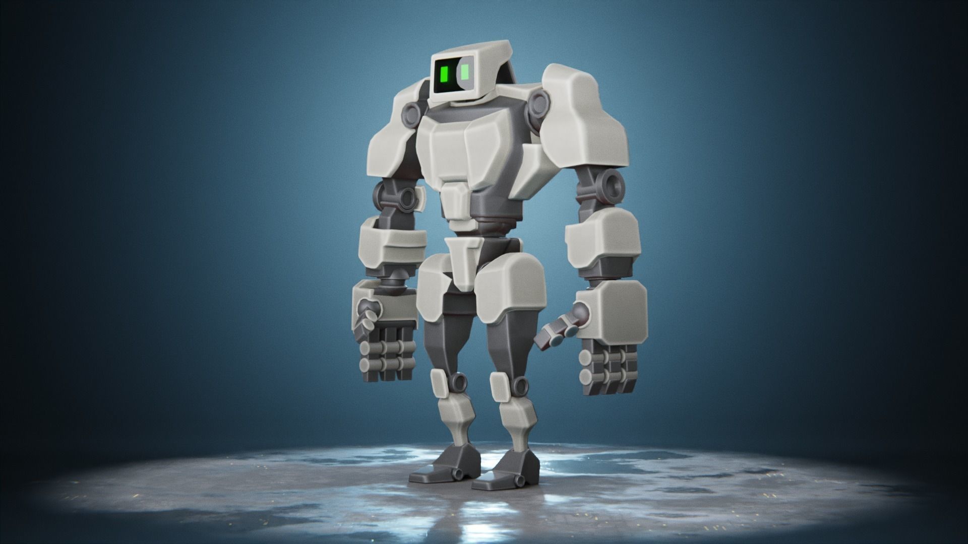 Stylized Robot free VR / AR / low-poly 3D model rigged | CGTrader