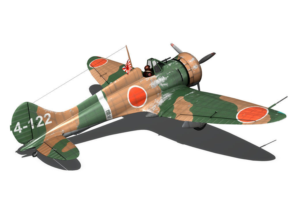 Mitsubishi A5M2 Type96 - Claude 3D model | CGTrader