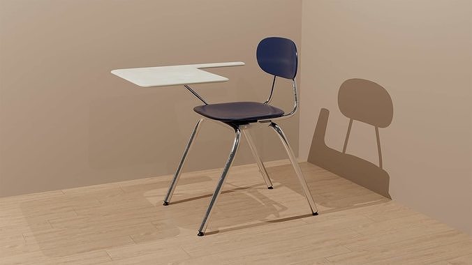 American school desk free VR / AR / low-poly 3D model | CGTrader