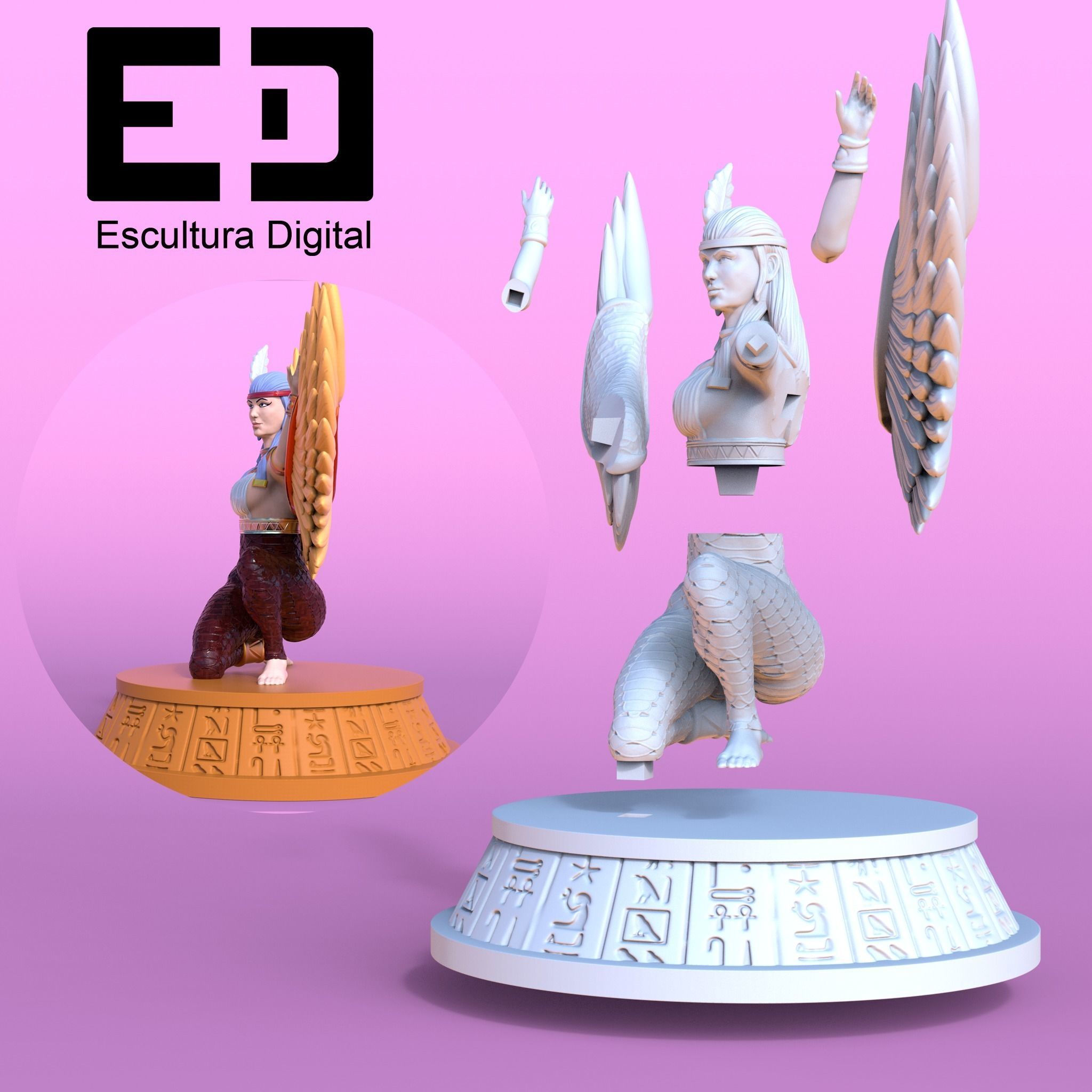Goddess Maat - Maat diosa egipcia 3D model 3D printable | CGTrader