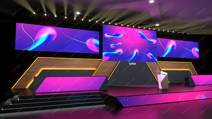 Virtual Stage 3D model | CGTrader