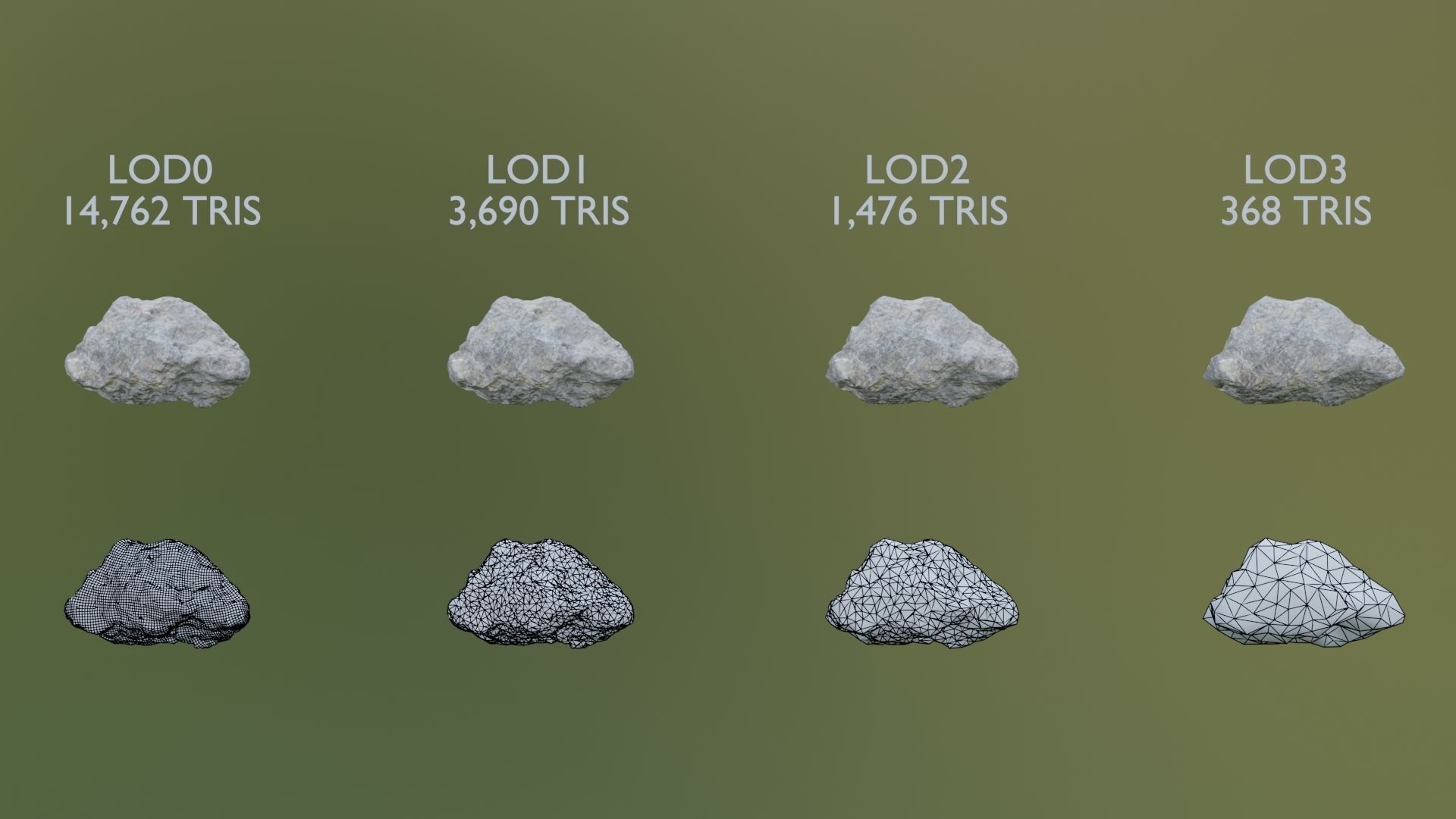 3D model Rubble Trouble - High-Quality 3D Concrete Chunk Set VR / AR ...