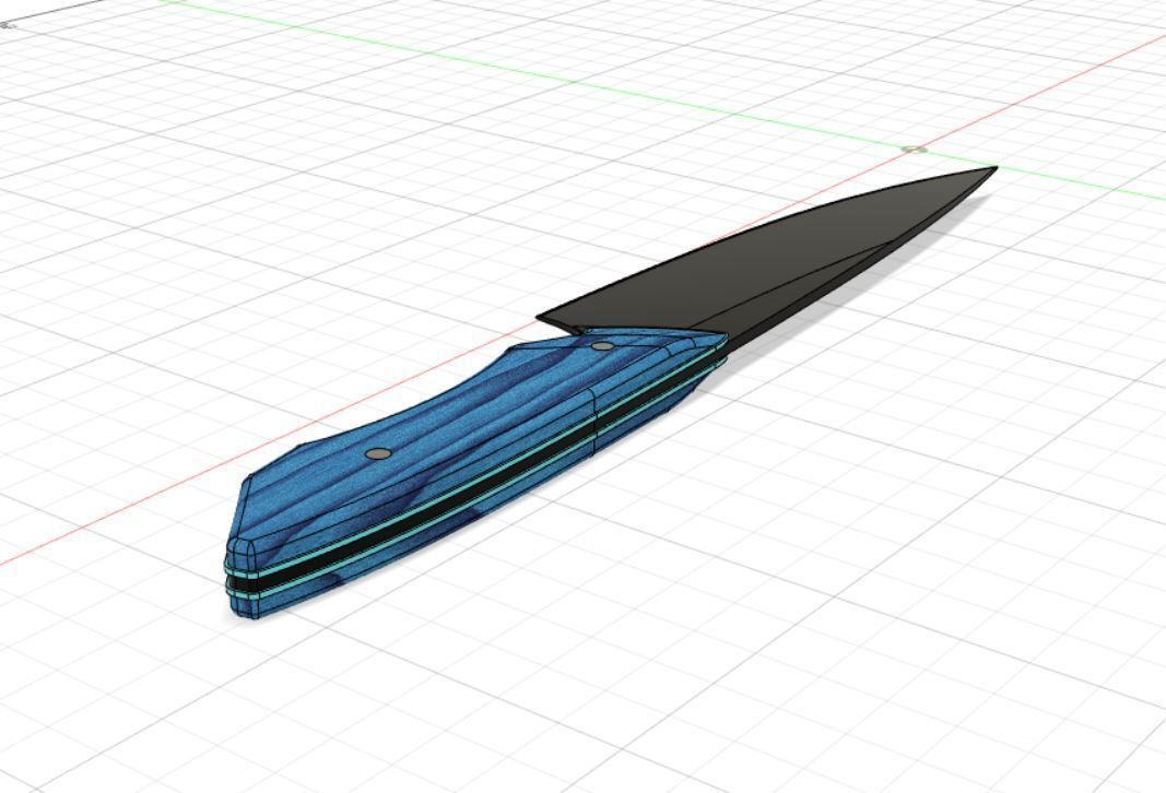 Kitchen knife design for knife maker with PDF sheet 3D model 3D ...