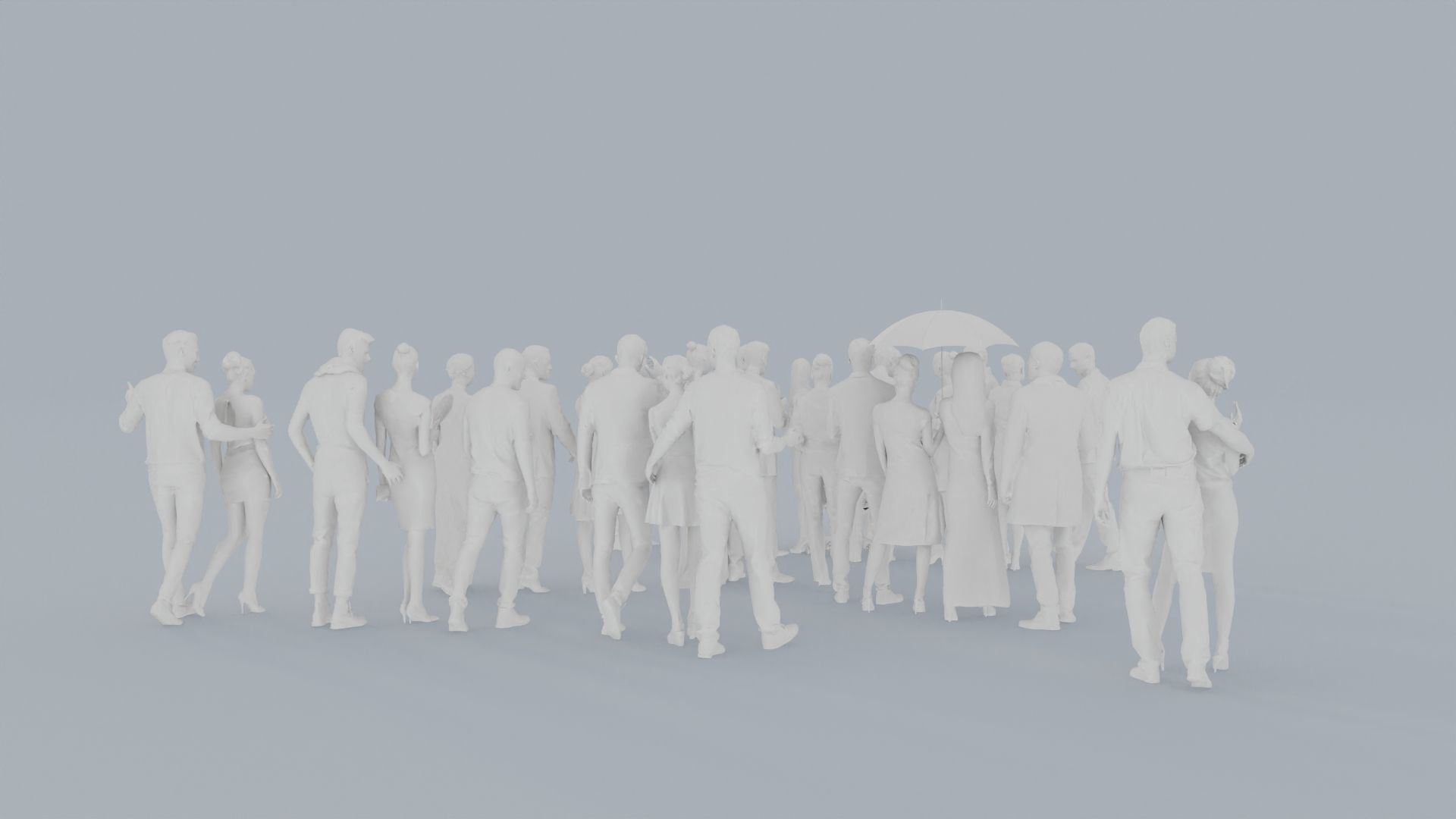 20 CROWDS BUS1 ELE2 CASU1 SITTING PEOPLE SCANS MAN WOMAN 3D model 3D ...