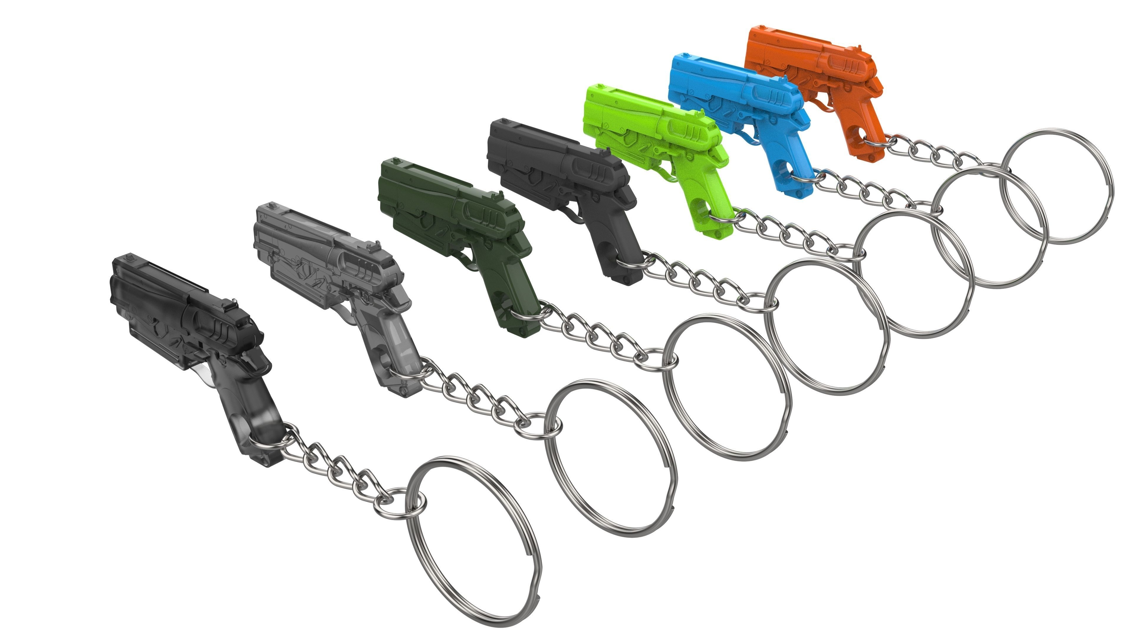 Keychain - 10mm Pistol - Fallout 4 - Printable - STL 3D model 3D ...