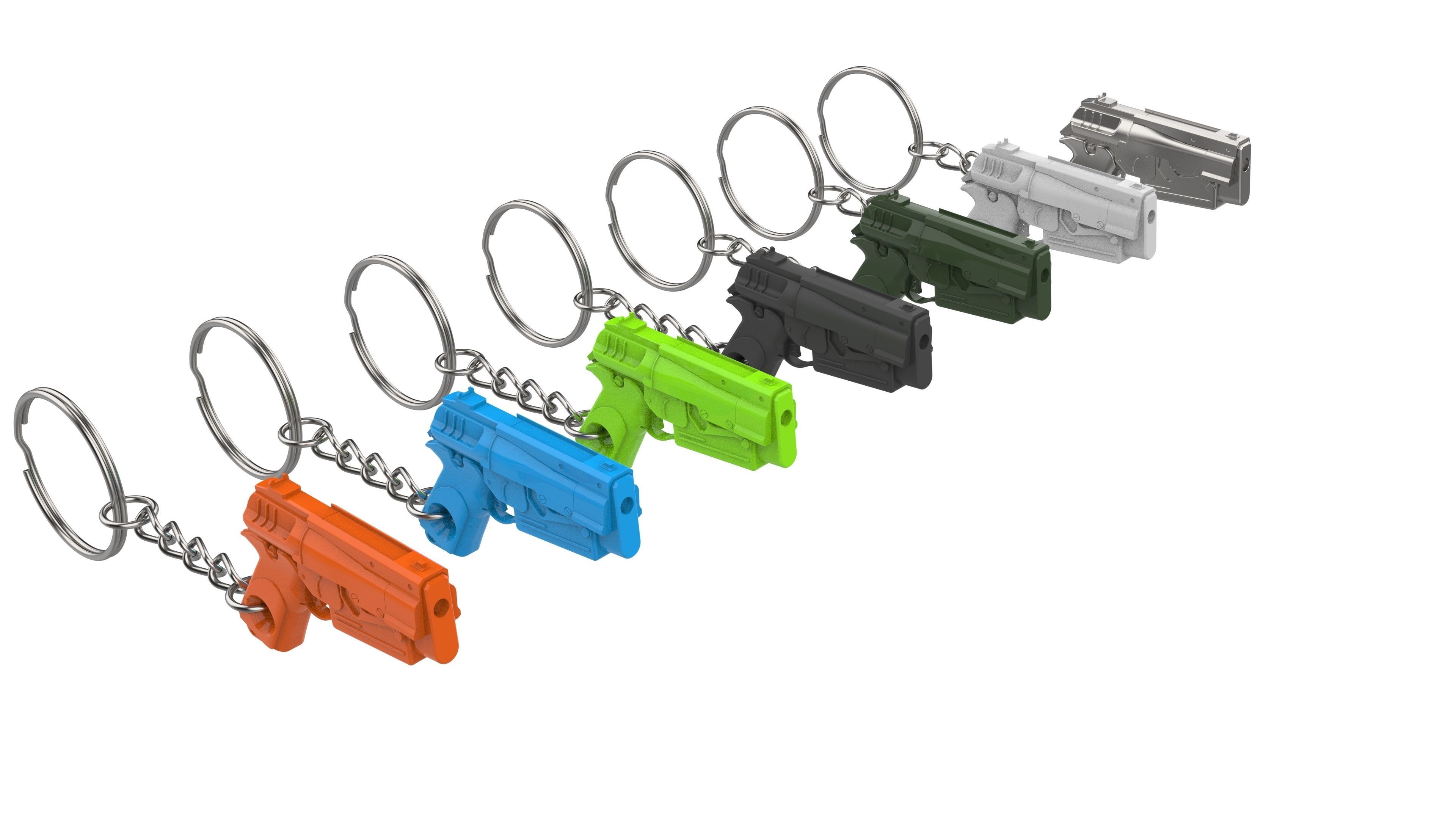 Keychain - 10mm Pistol - Fallout 4 - Printable - STL 3D model 3D ...