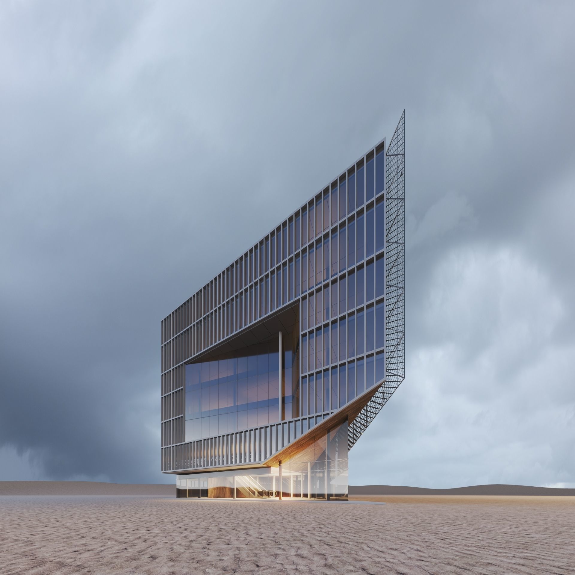 Office Building Archviz 3D model | CGTrader