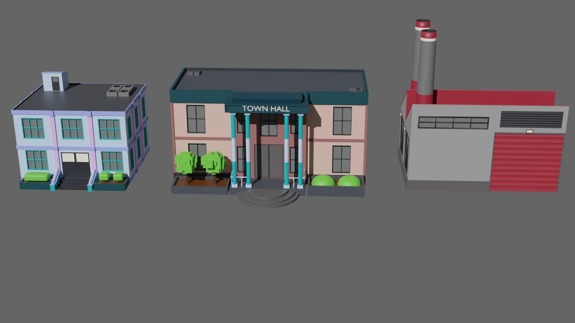 SIMPLE BUILD PACKAGE - Low Poly 3D model | CGTrader