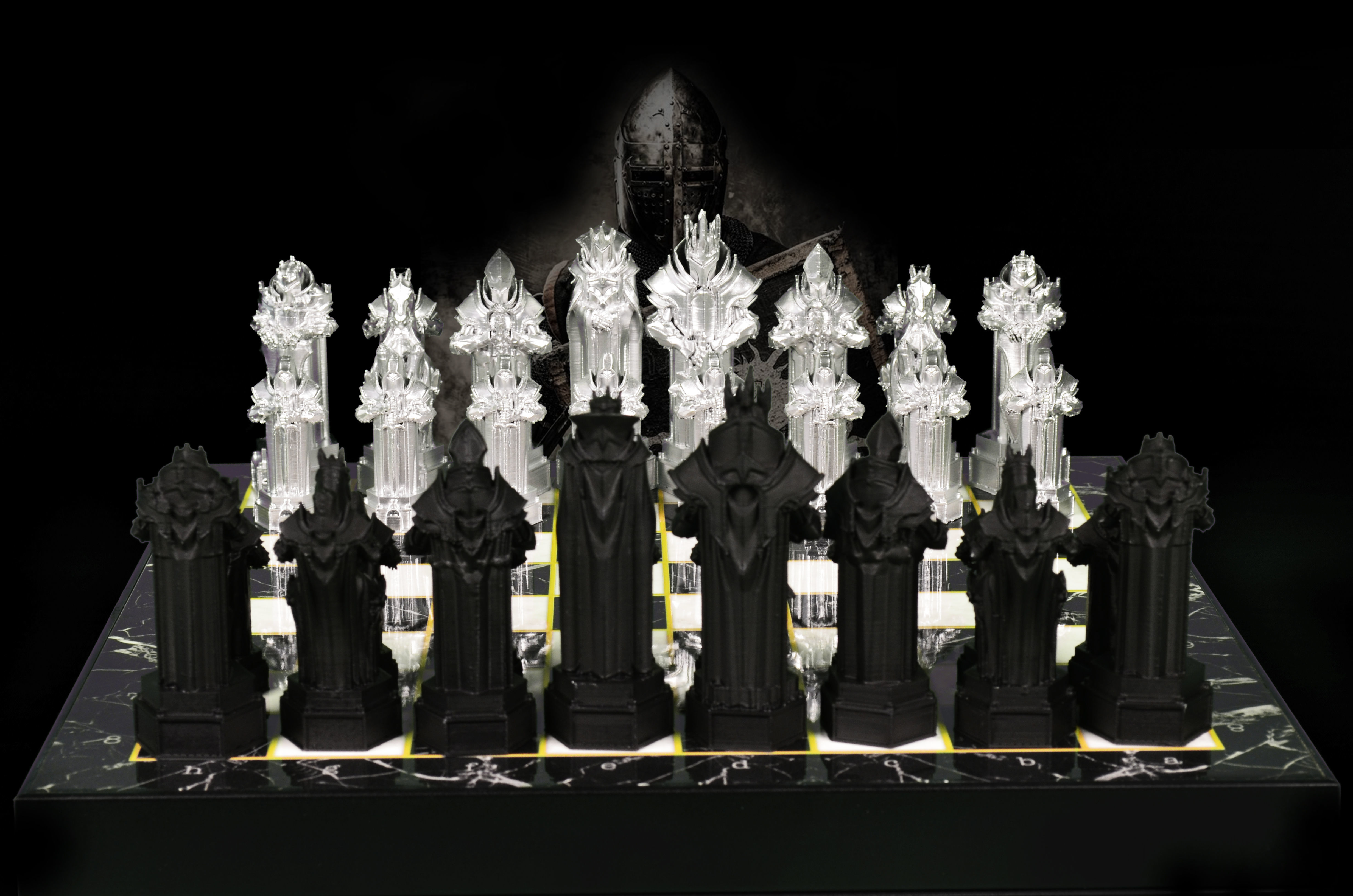 Knight - Crusader V2 Chess Set - 6 Chess Pieces 3D model 3D printable ...