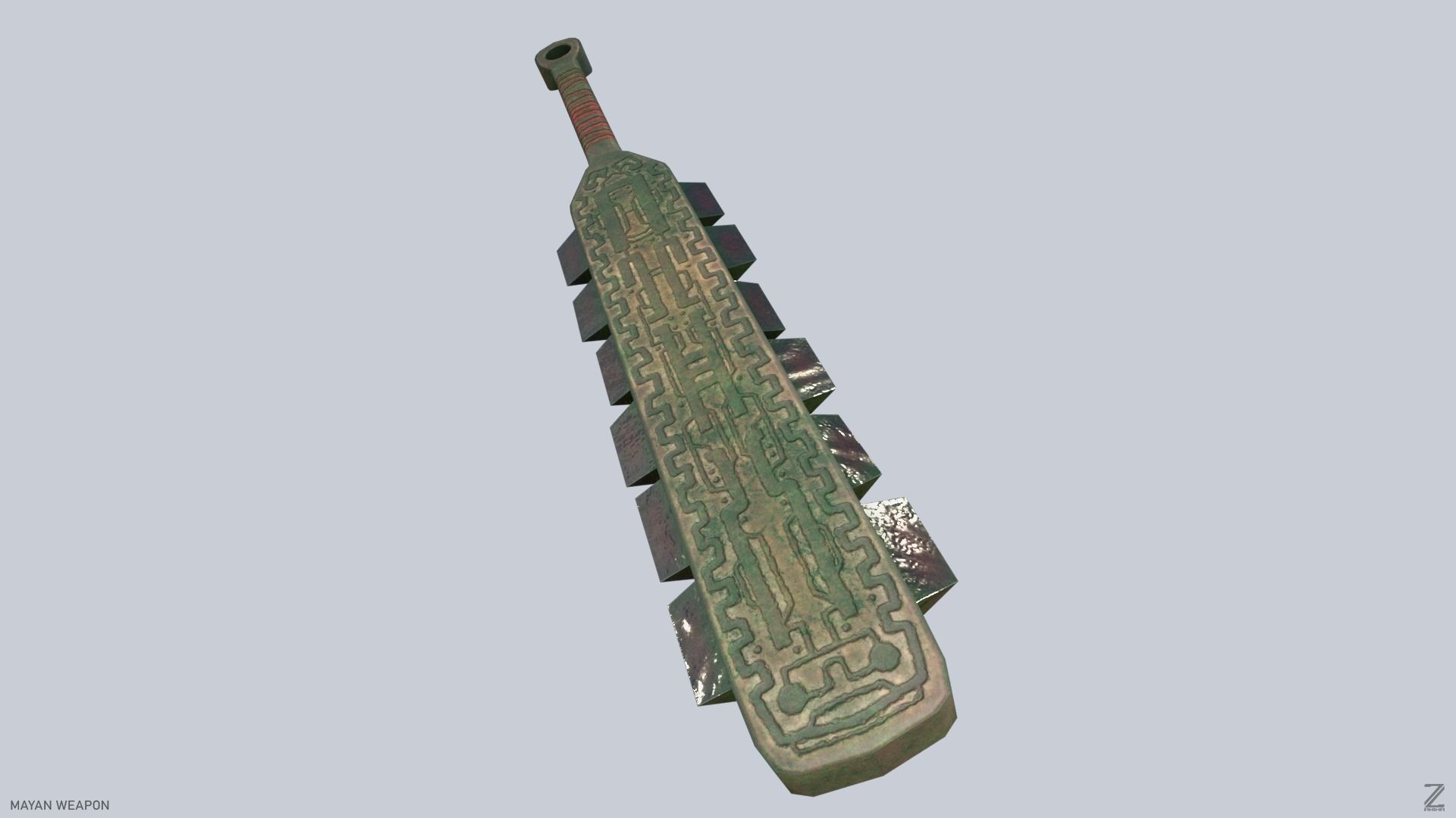 3D model Mayan weapon VR / AR / low-poly | CGTrader
