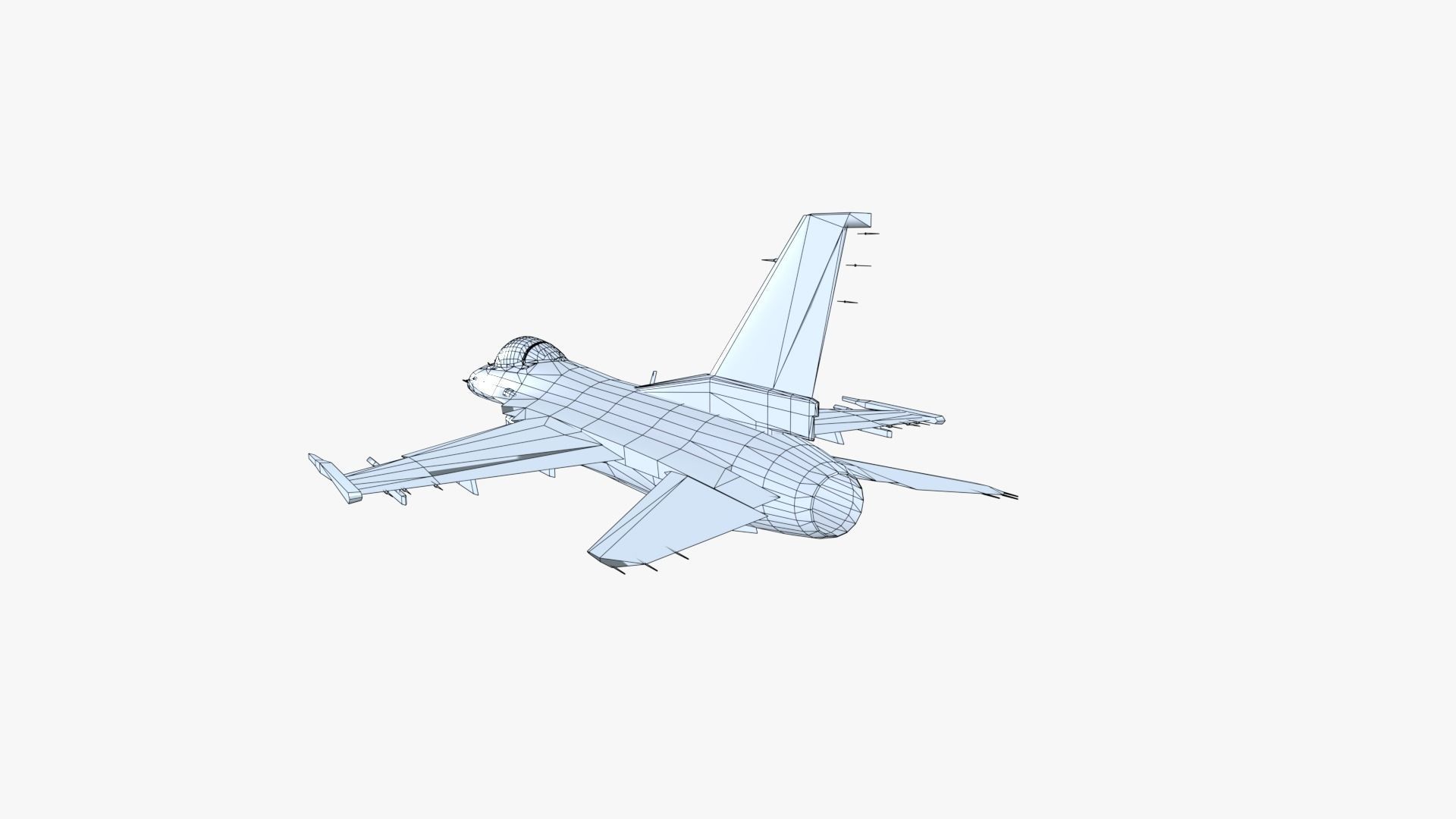 3D model Low Poly F 16 Falcon VR / AR / low-poly | CGTrader