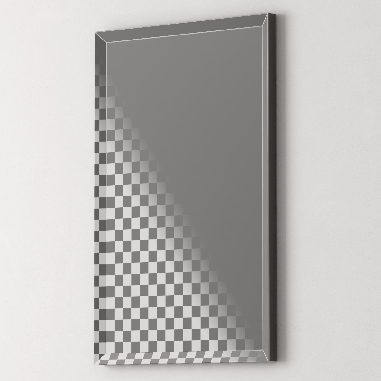 Thick Frame Metal Rectangle Wall Mirrors - West Elm 3D model | CGTrader