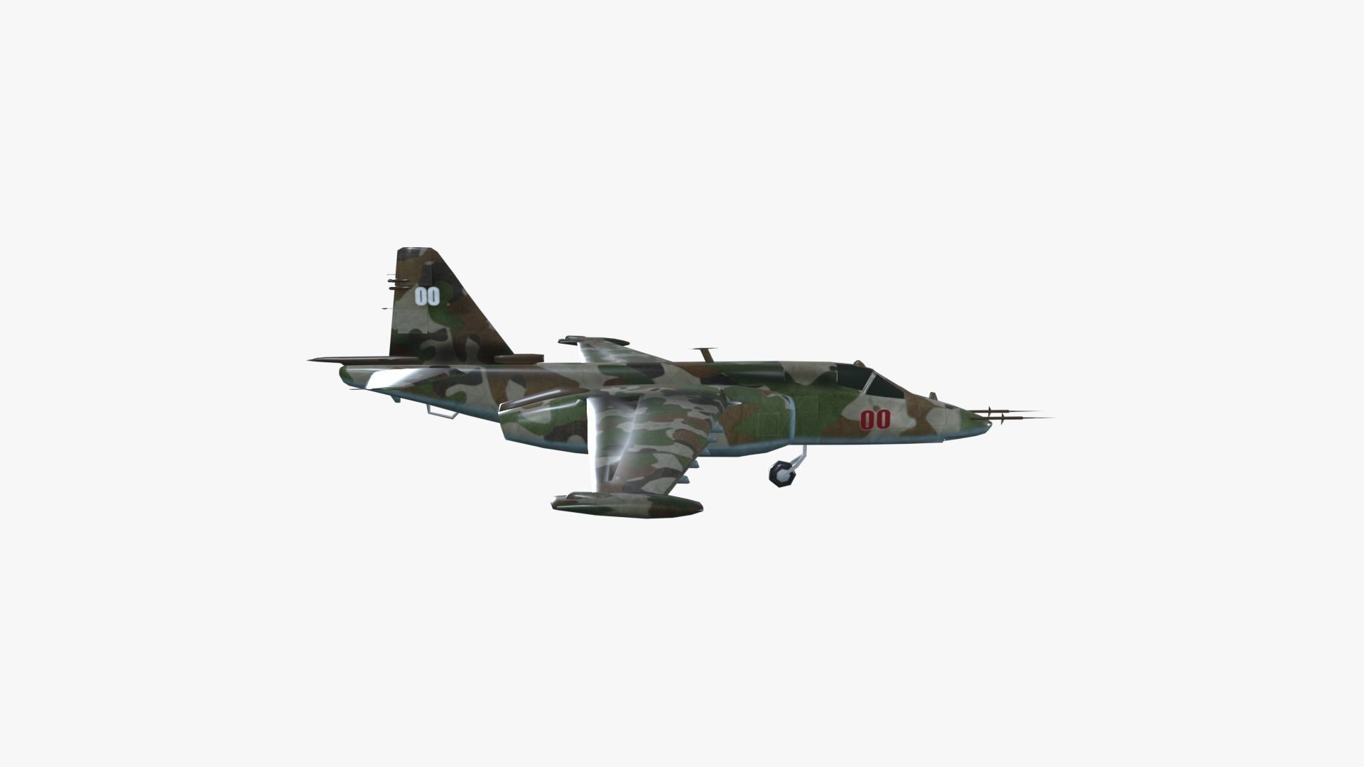 3D model Low Poly Su-25 Frogfoot VR / AR / low-poly | CGTrader