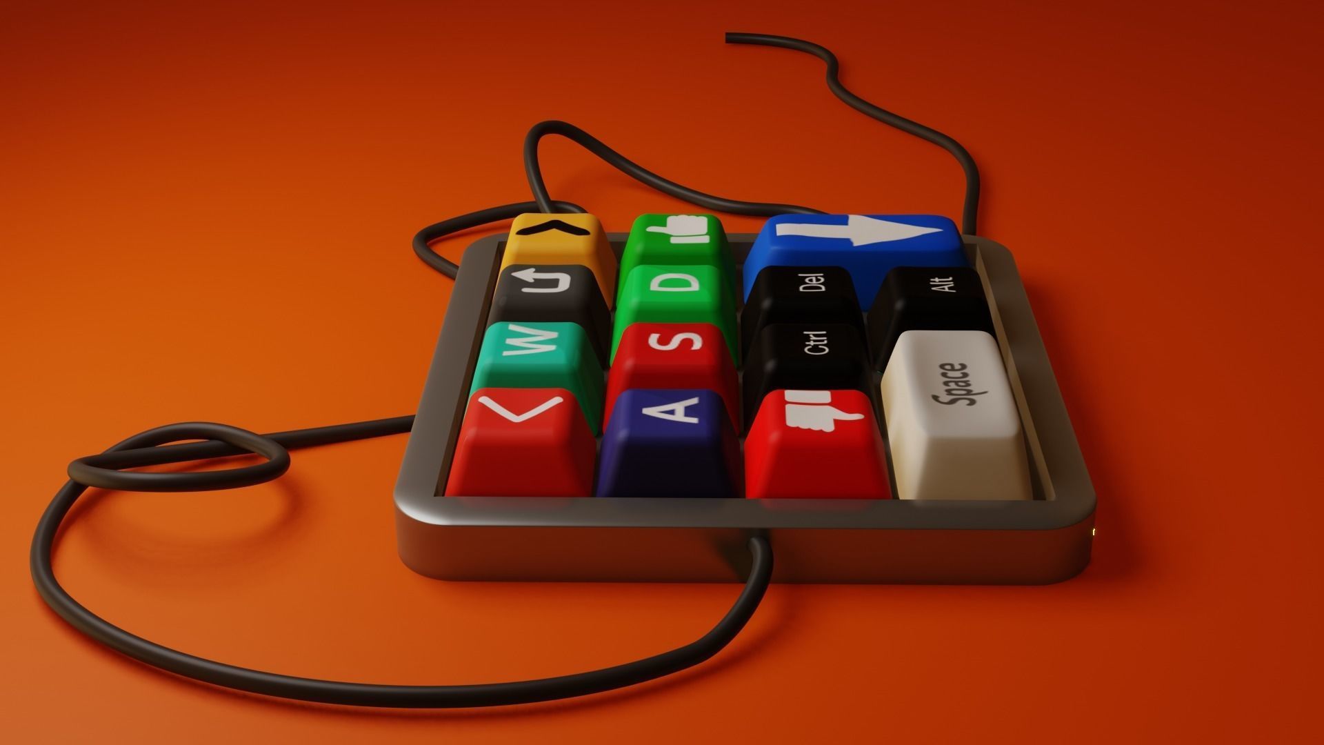 Three-dimensional model of a mini keyboard 3D model | CGTrader