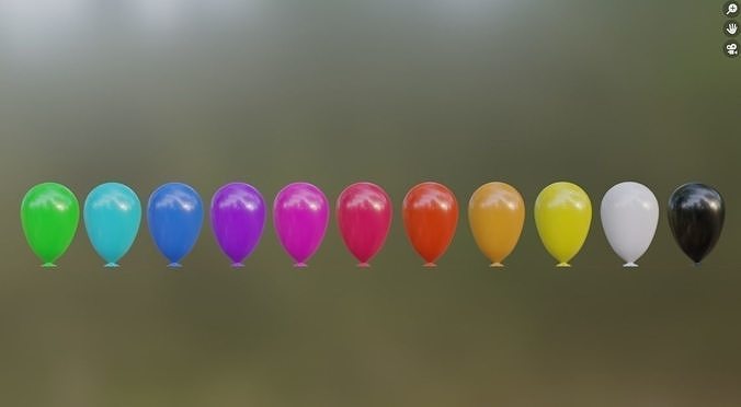 colorful balloons 3D model | CGTrader