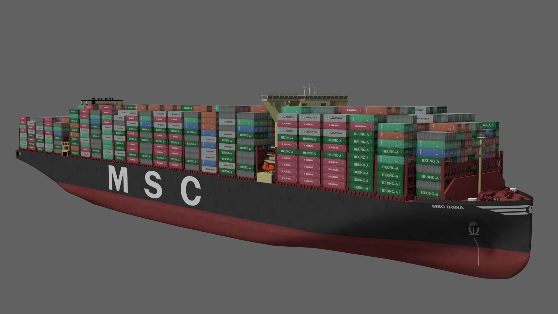MSC Irina container ship lowpoly 3D model | CGTrader