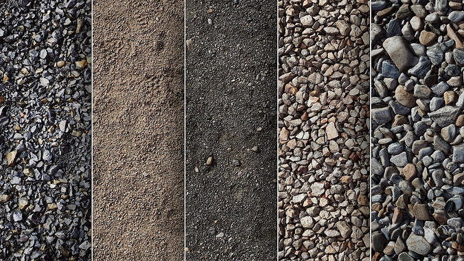 3D model UE Gravel soil materials part 01 VR / AR / low-poly | CGTrader