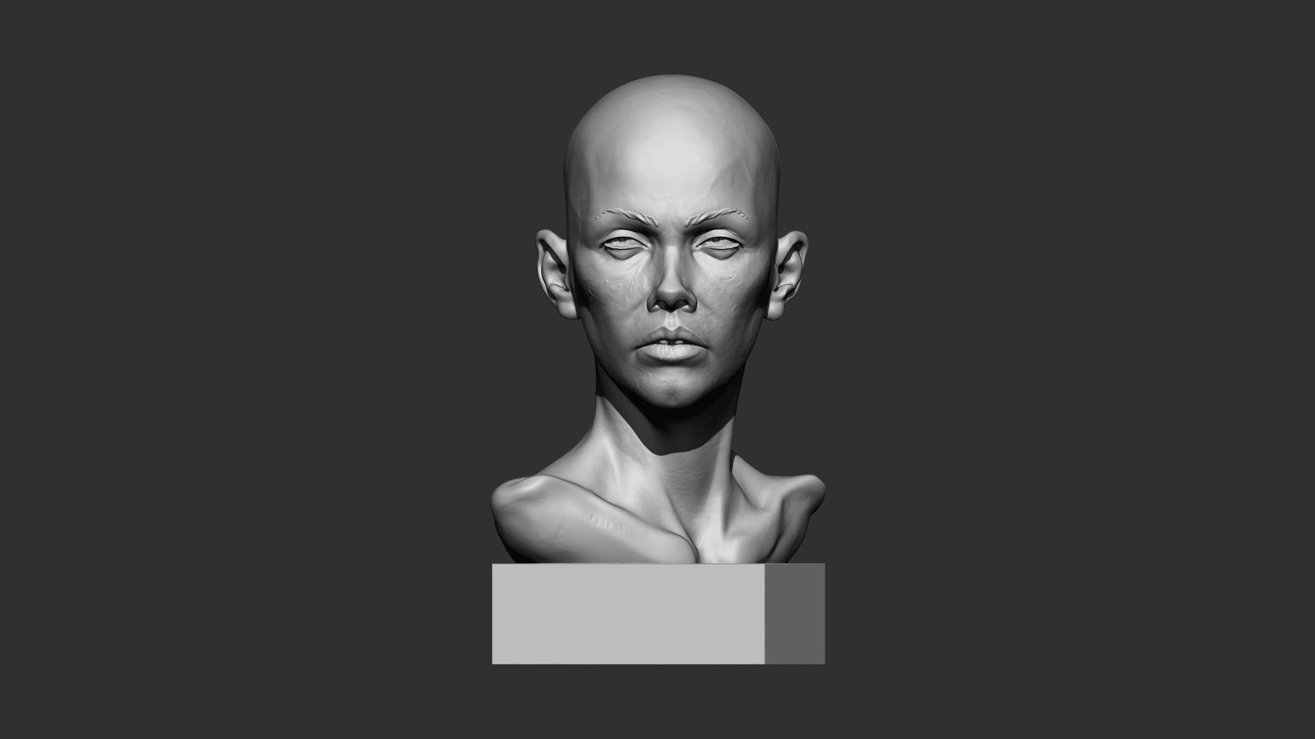 Female Face 3dPrint 3D model 3D printable | CGTrader
