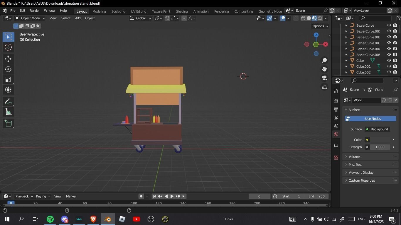 3D model Low poly booth VR / AR / low-poly | CGTrader