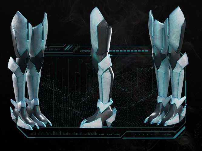 3D model Scifi leg armor female lowpoly game asset VR / AR / low-poly ...