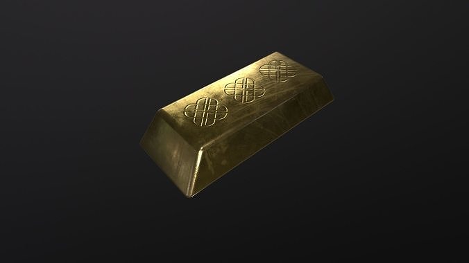 3D model Gold Ingot Large 3D Model VR / AR / low-poly | CGTrader