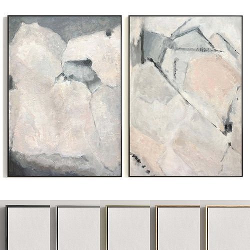 3D model Plaster Two Photo Frame 215 VR / AR / low-poly | CGTrader