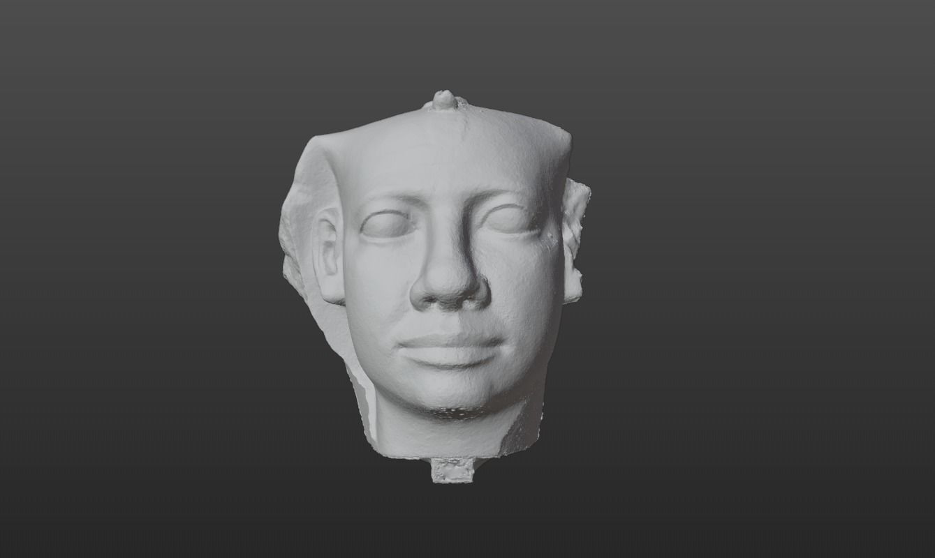 Egyptian colossal granite heads 3D model | CGTrader