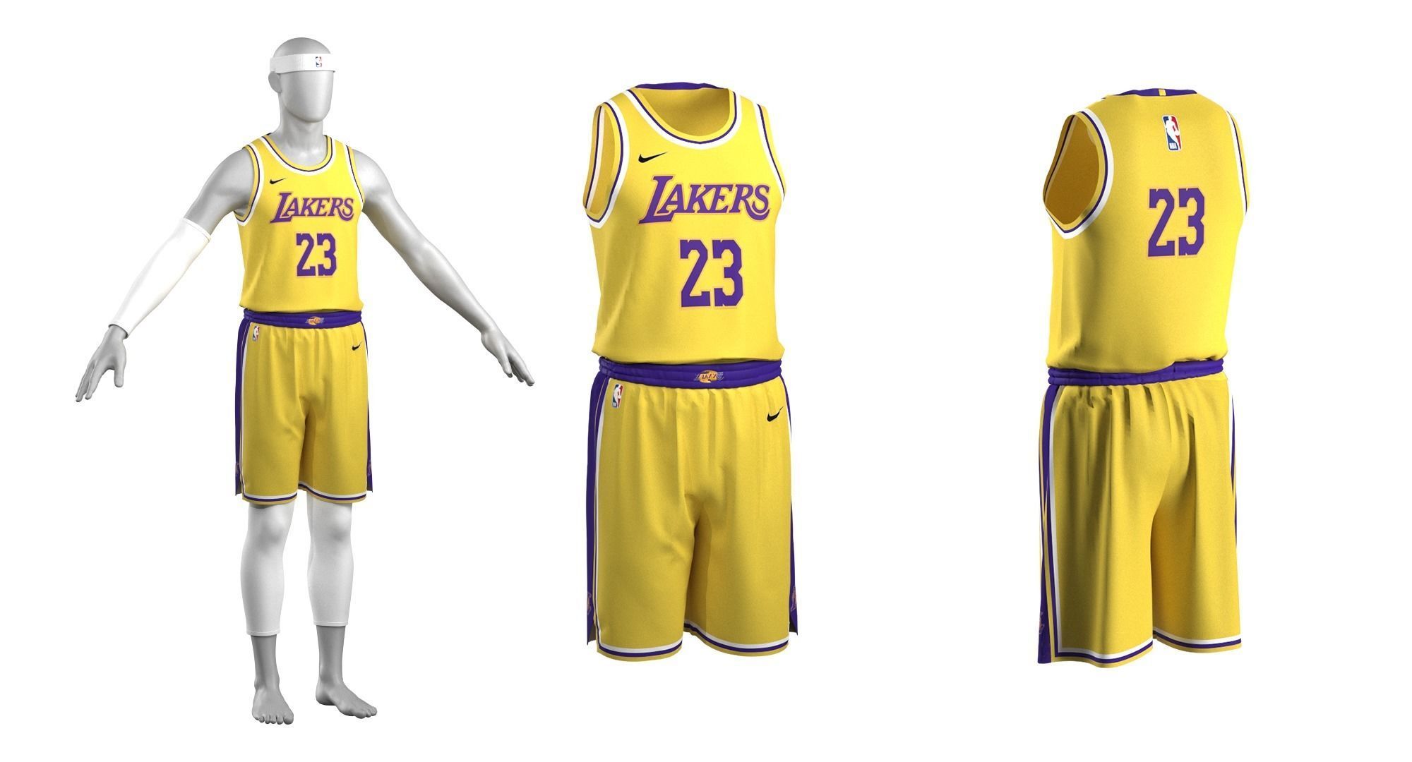 Lakers Basketball Jersey 3D model | CGTrader