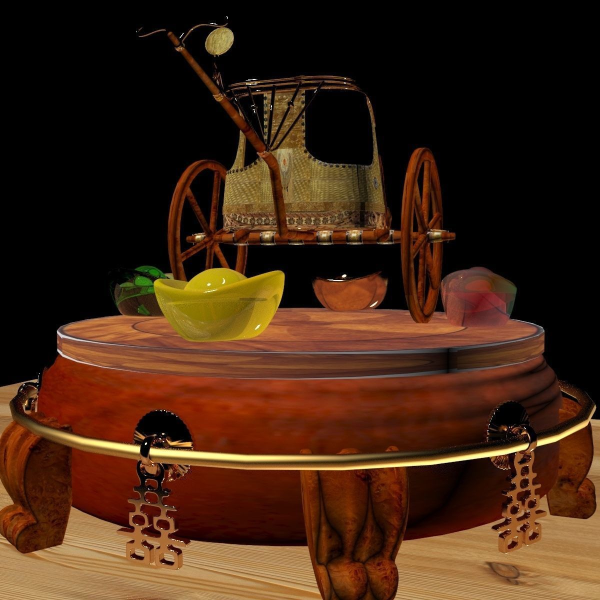 Egyptian Chariot 3D model | CGTrader