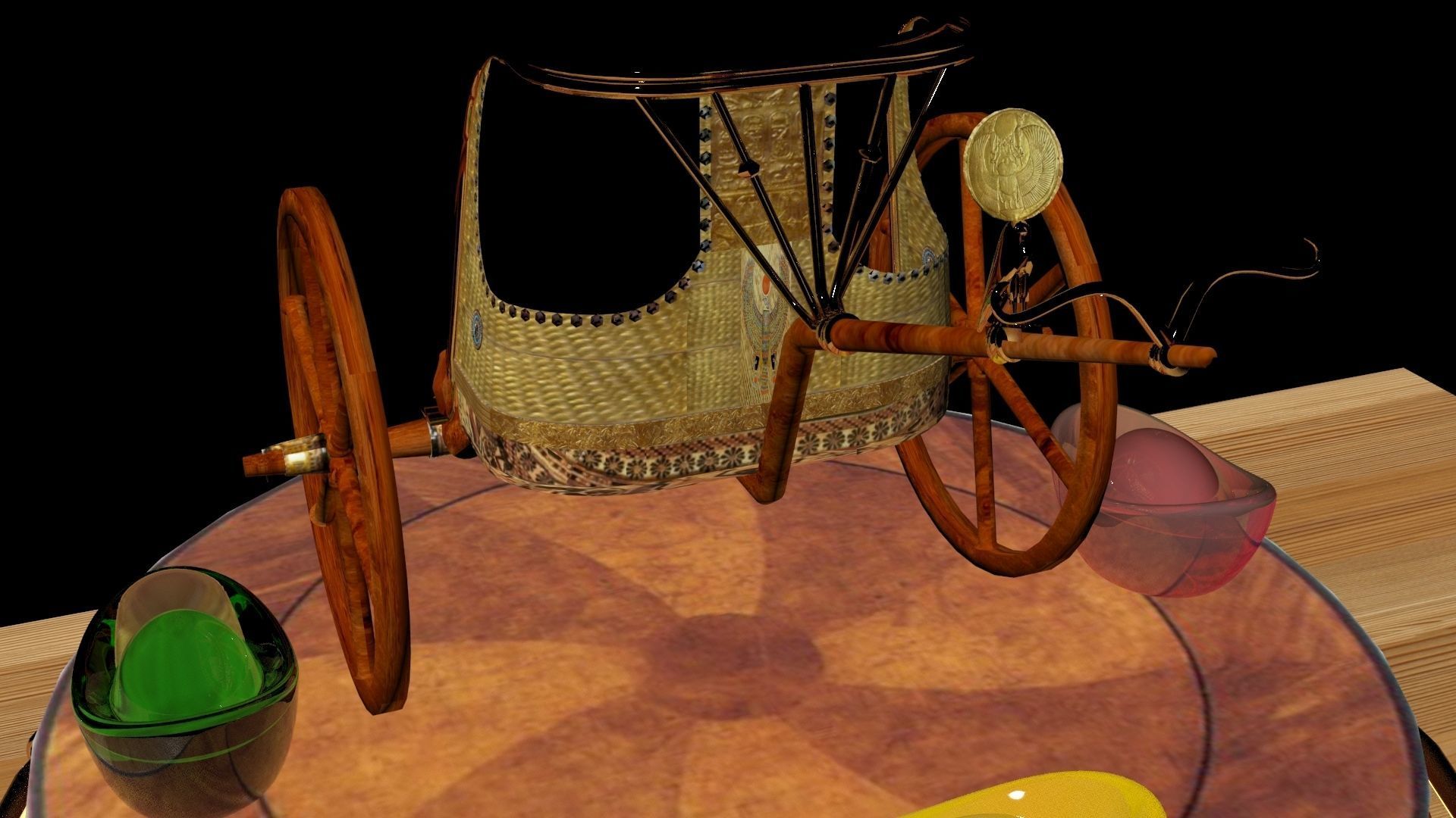 Egyptian Chariot 3D model | CGTrader
