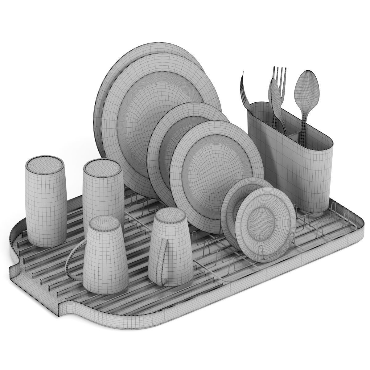 TOWER dish rack 3D model | CGTrader