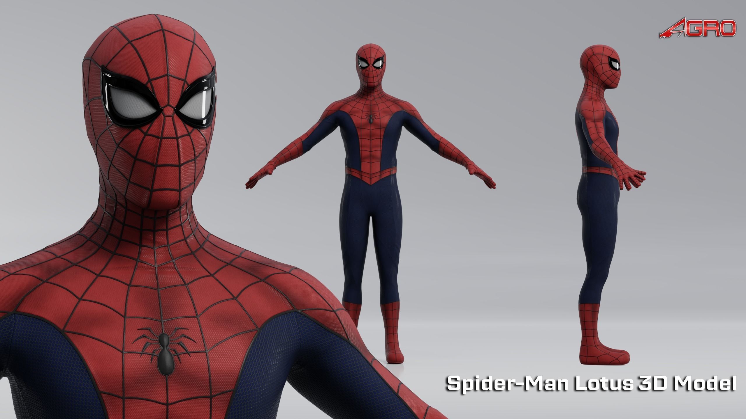 3D model Spider-Man Lotus 3D Model VR / AR / low-poly | CGTrader