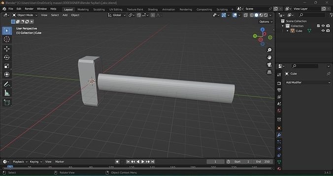 Hammer blend free VR / AR / low-poly 3D model | CGTrader