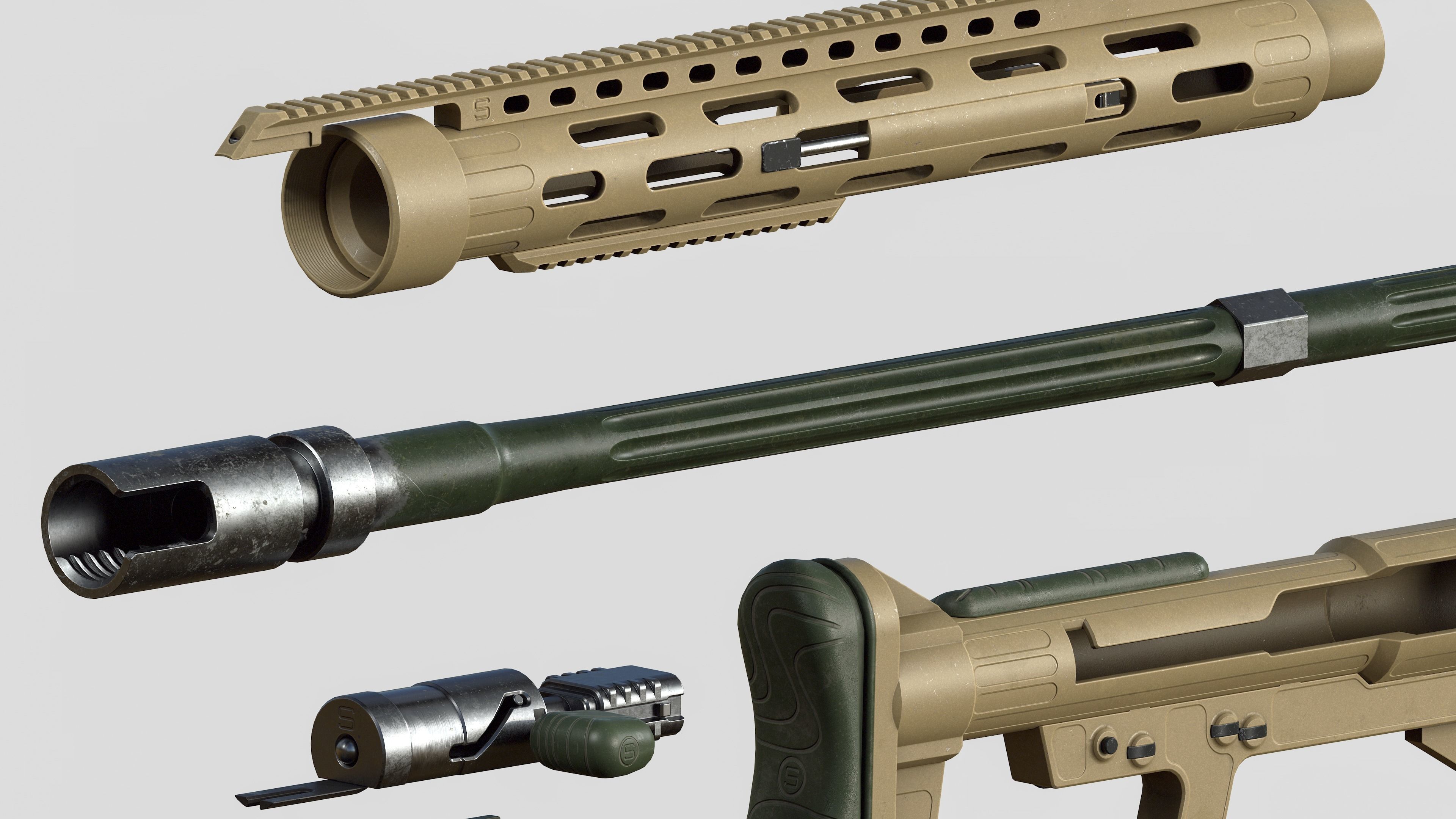 3D model Snipex M100 - Replica -LOW POLY VR / AR / low-poly | CGTrader