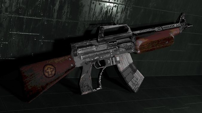 3D model Old School Rifle VR / AR / low-poly | CGTrader