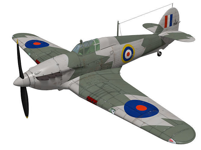 Hawker Hurricane MK1a 3D model | CGTrader