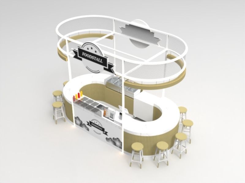 Food Stall Booth Design 3D model | CGTrader
