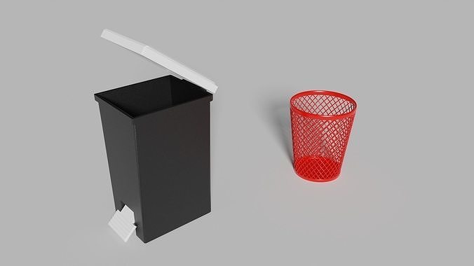 3D model Low-poly Trash can VR / AR / low-poly | CGTrader