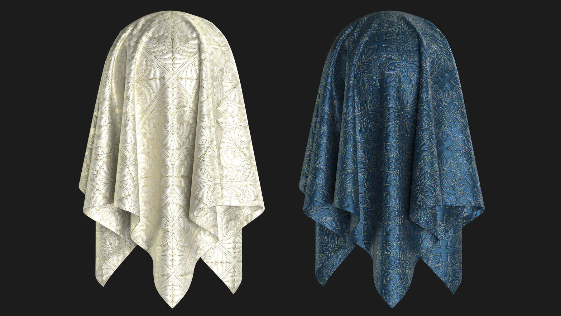 10 Textures of quilted fabrics SBSAR PNG 4K Texture | CGTrader