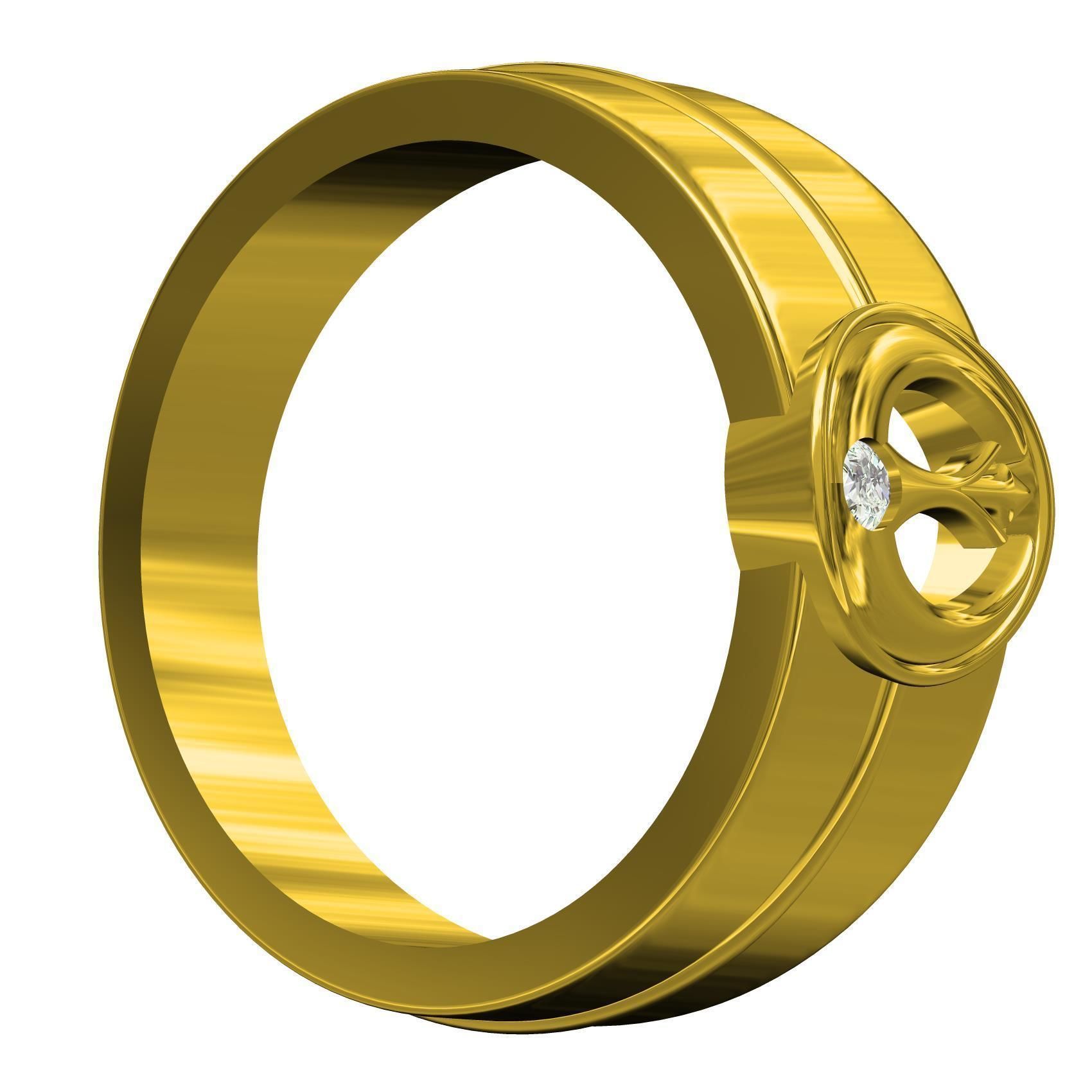 Simple Engagement Ring for Men 3D model 3D printable | CGTrader