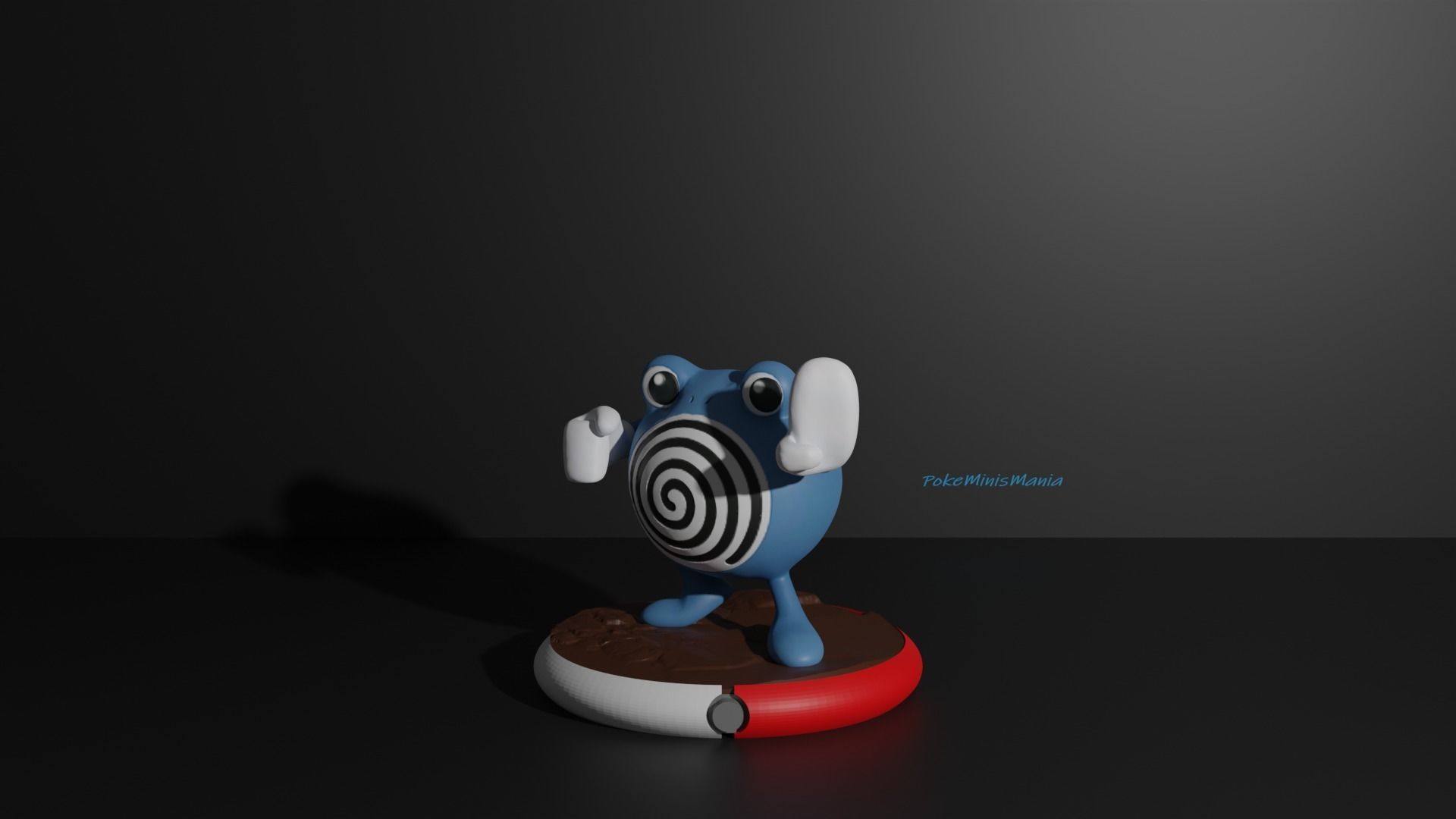 Poliwag Poliwhirl Poliwrath and Politoed 3D print model 3D model 3D ...