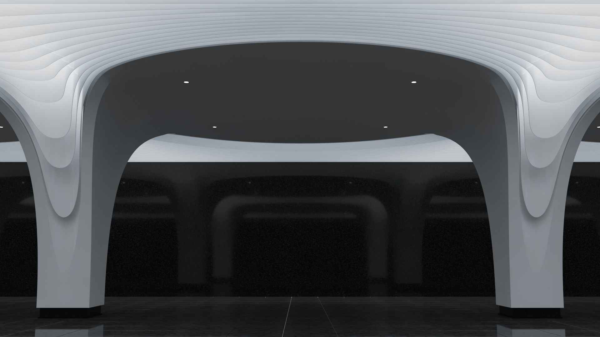 Futuristic Parametric Shanghai Subway Yuyuan Metro Station 3D model ...