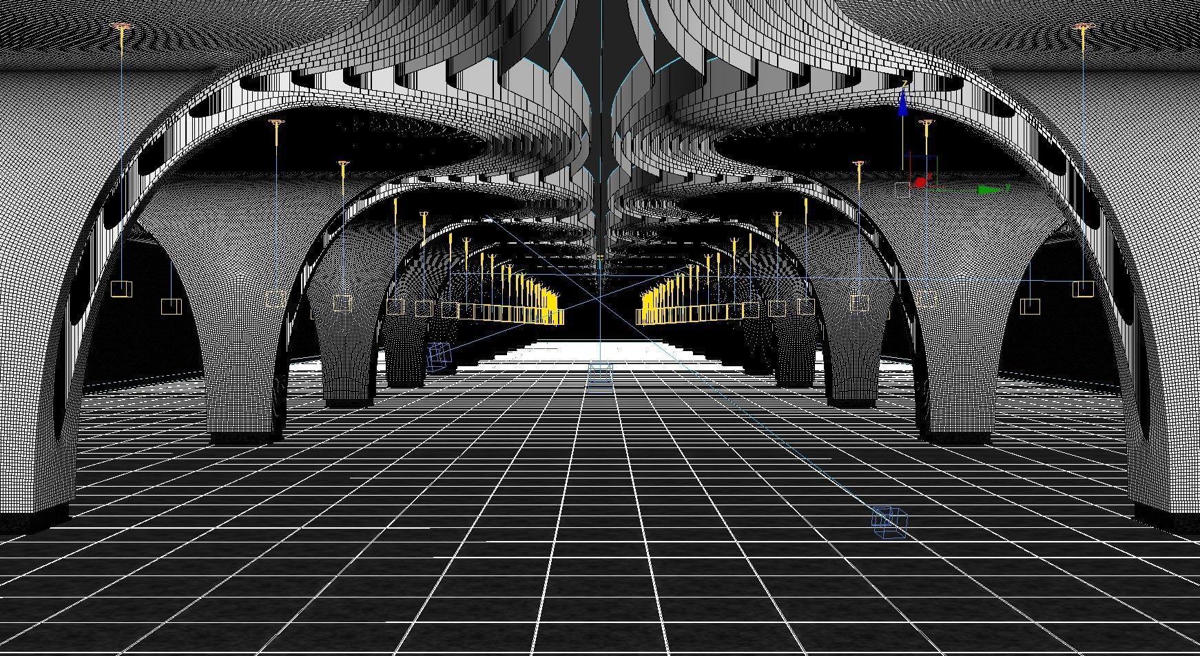 Futuristic Parametric Shanghai Subway Yuyuan Metro Station 3D model ...