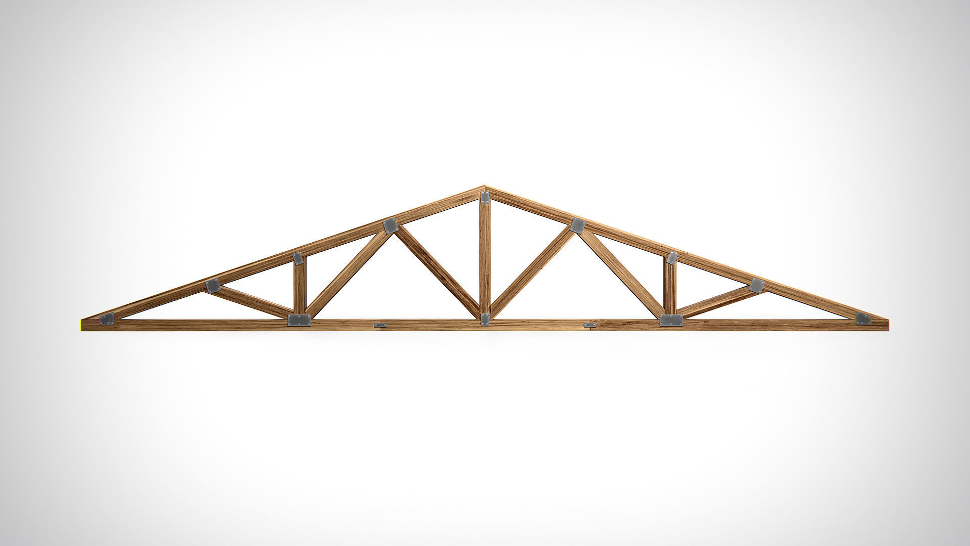 3D model Wooden Truss Triple Fan PBR VR / AR / low-poly | CGTrader