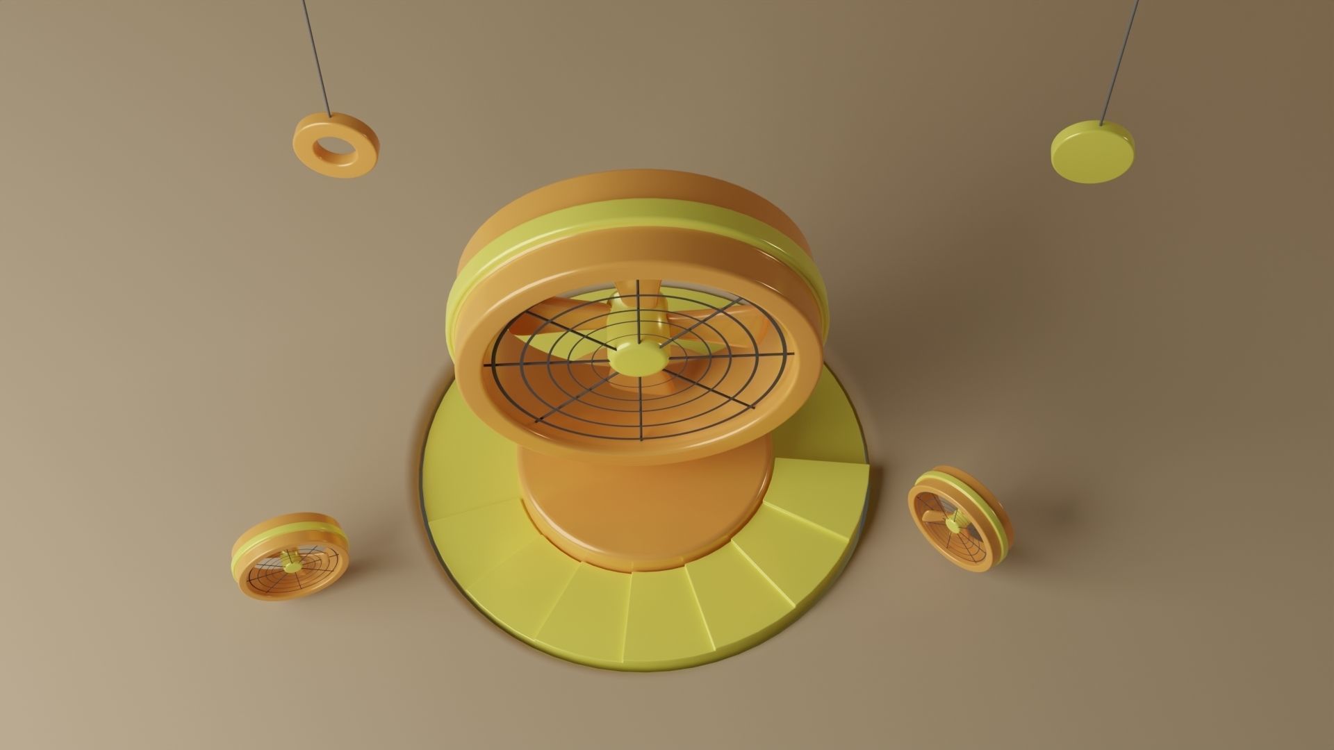 Electronic Animated Desk Fan 3D model animated | CGTrader