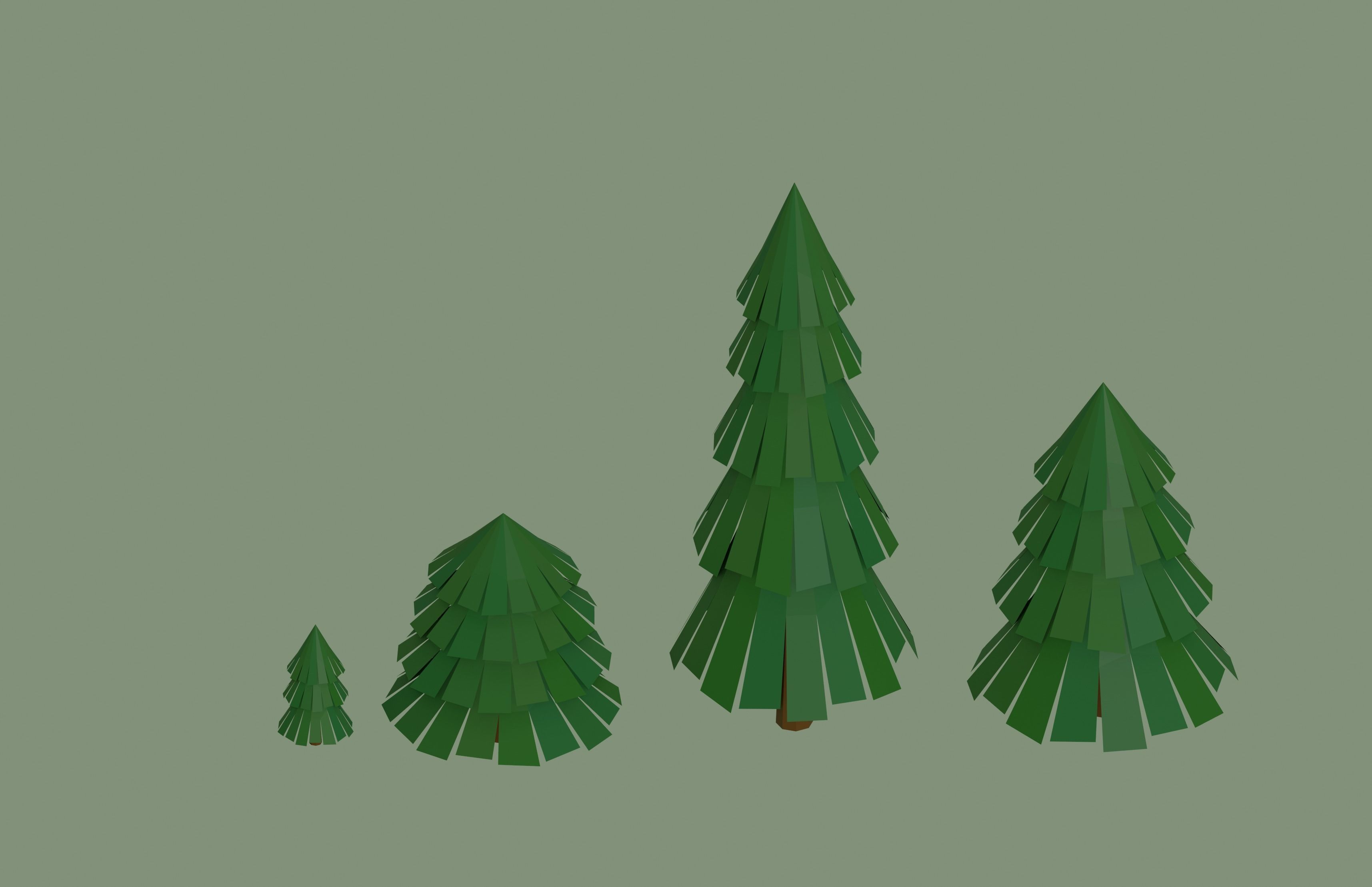3D model Pine Tree Low Poly VR / AR / low-poly | CGTrader