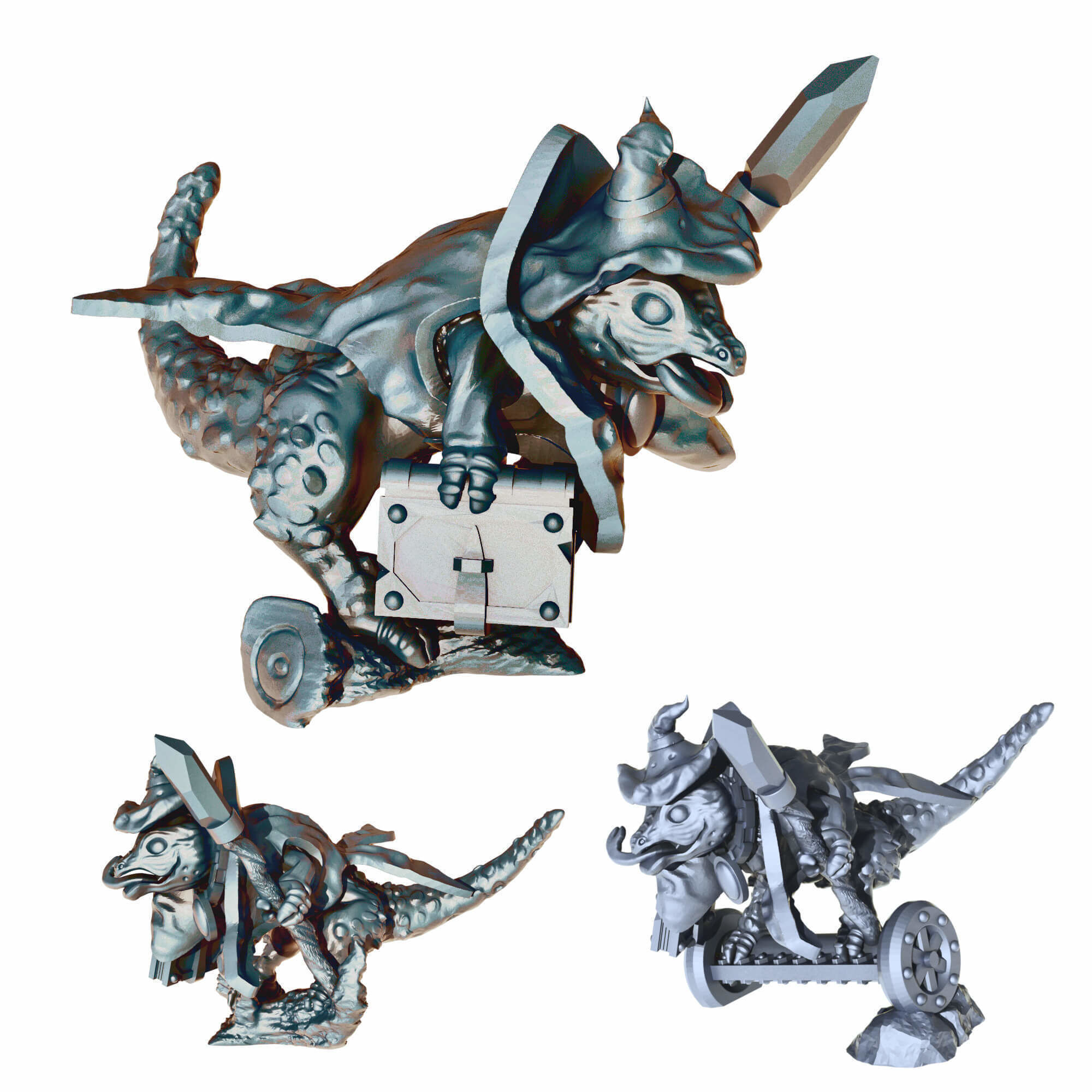 Lizard Wizard Fantasy Cute Creatures Fantasy Tabletop Miniatures 3D ...