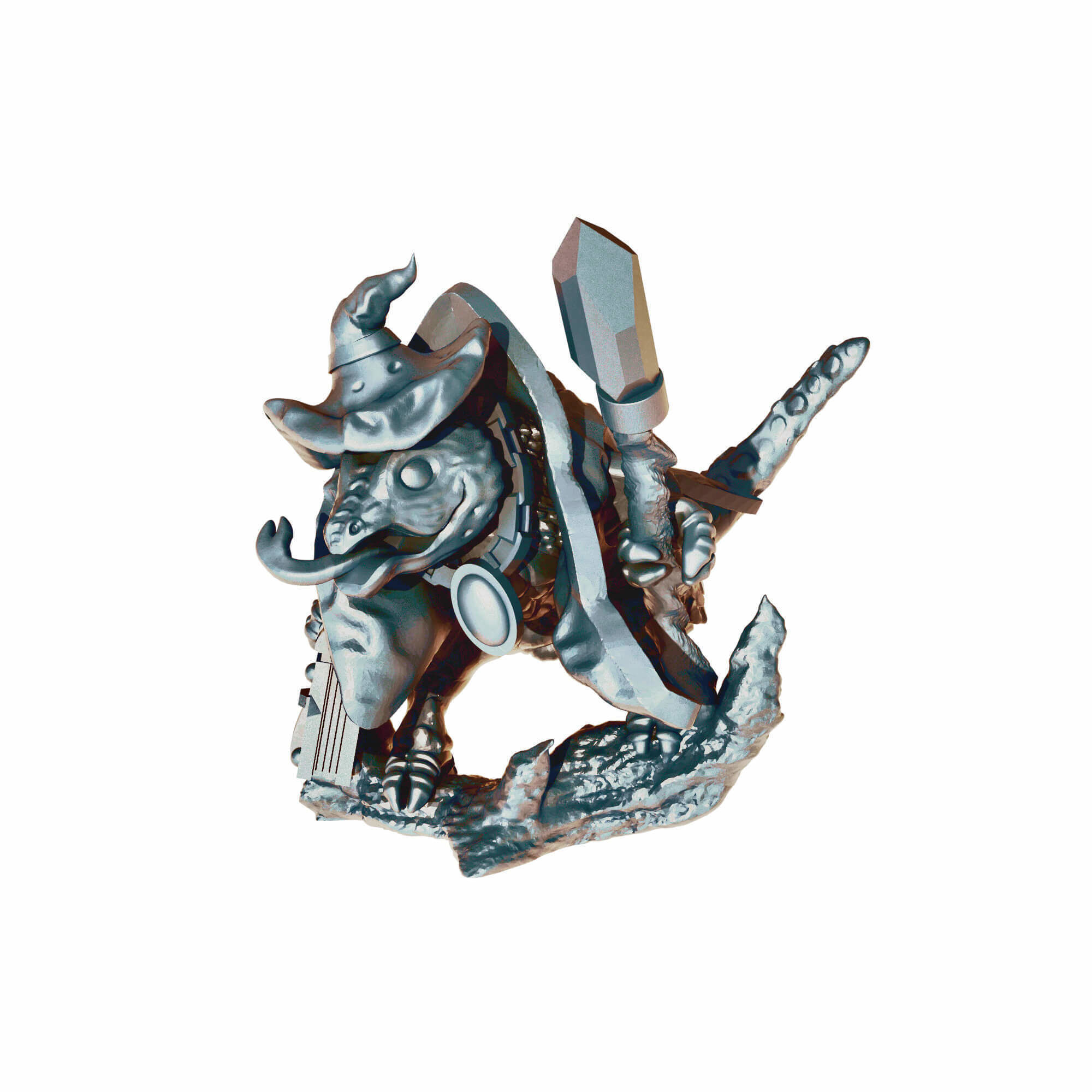 Lizard Wizard Fantasy Cute Creatures Fantasy Tabletop Miniatures 3D ...