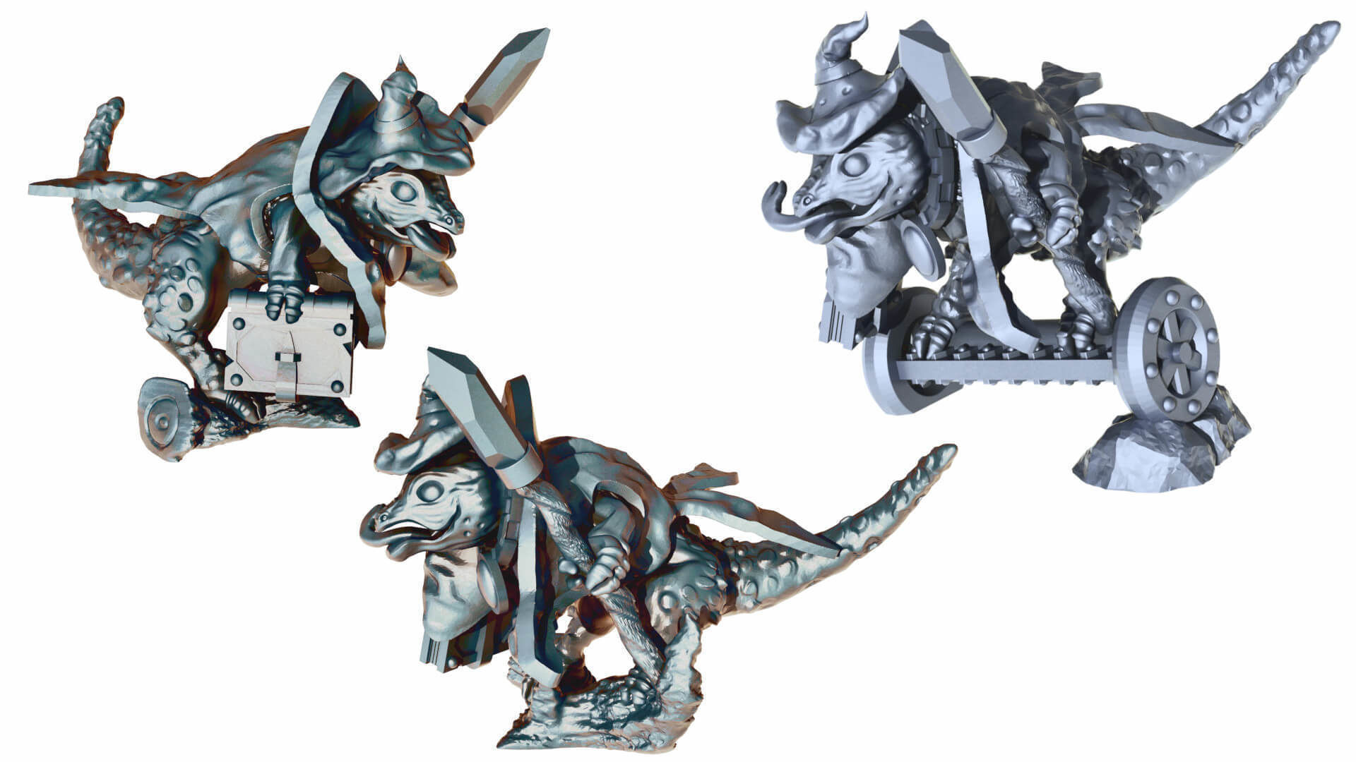 Lizard Wizard Fantasy Cute Creatures Fantasy Tabletop Miniatures 3D ...