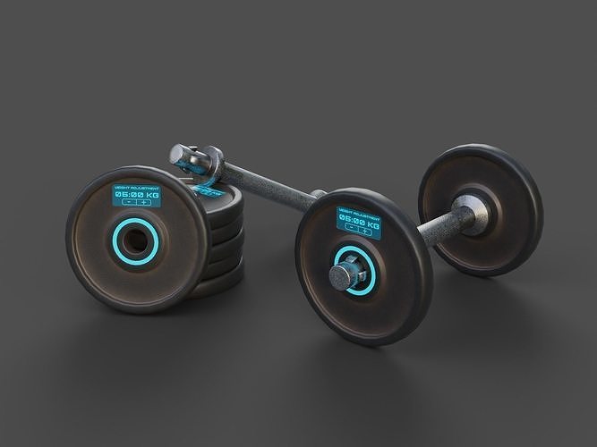 3D model Futuristic Dumbbell VR / AR / low-poly | CGTrader